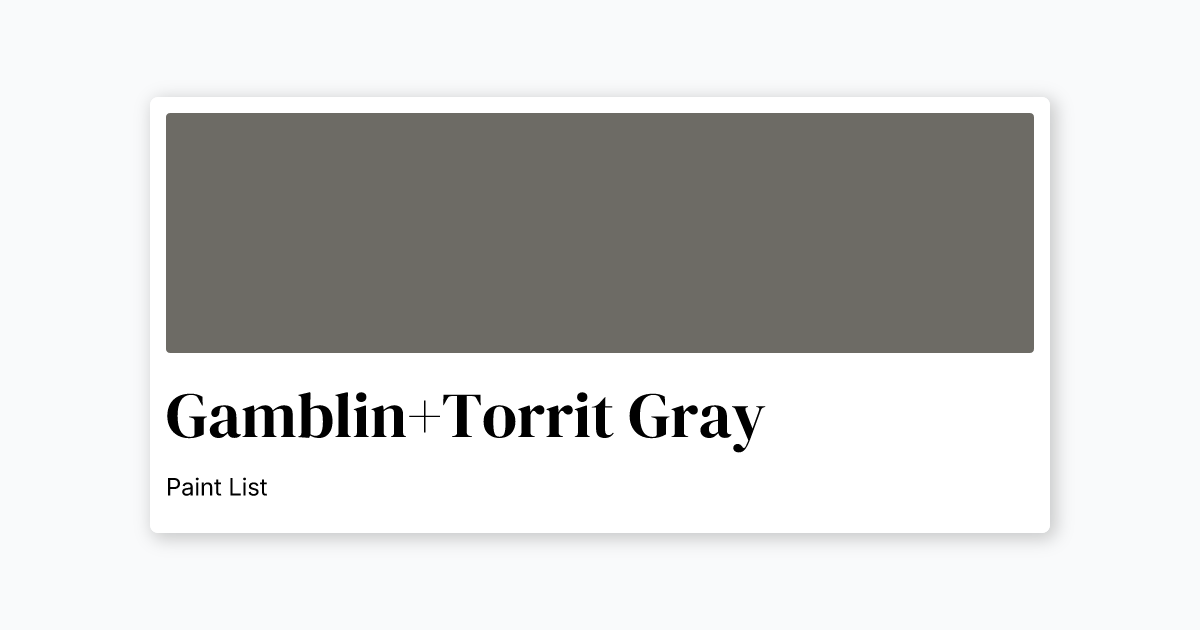 Gamblin Artist’s Oil Color Torrit Gray